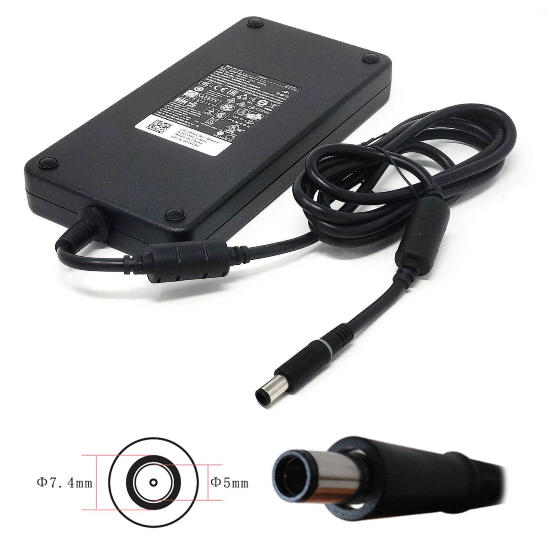 ADAPTADOR DE CORRENTE DELL ORIGINAL - 240W 19.5V 12.3A 7.4x5.0mm (F4XHP) - Equipamentos Informática